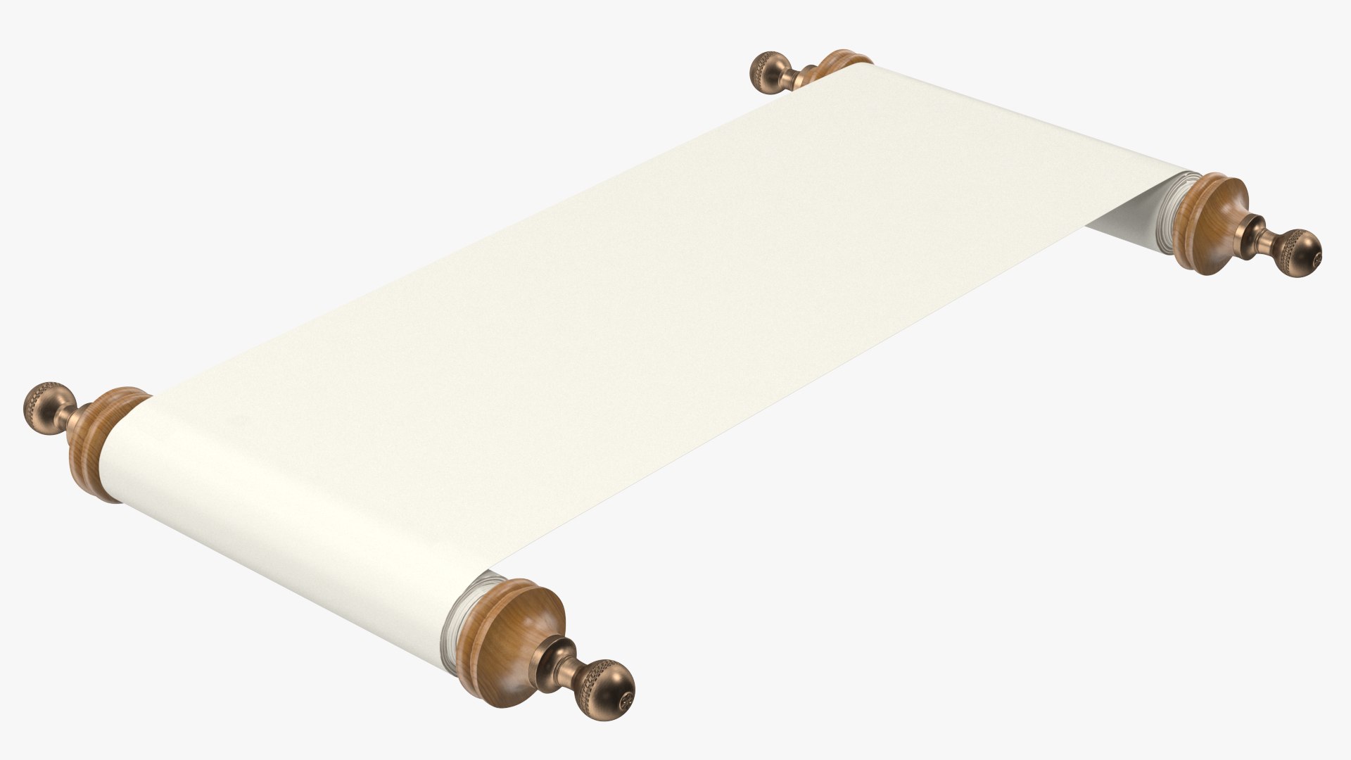 3D Unfolded Blank Paper Scroll - TurboSquid 1779276