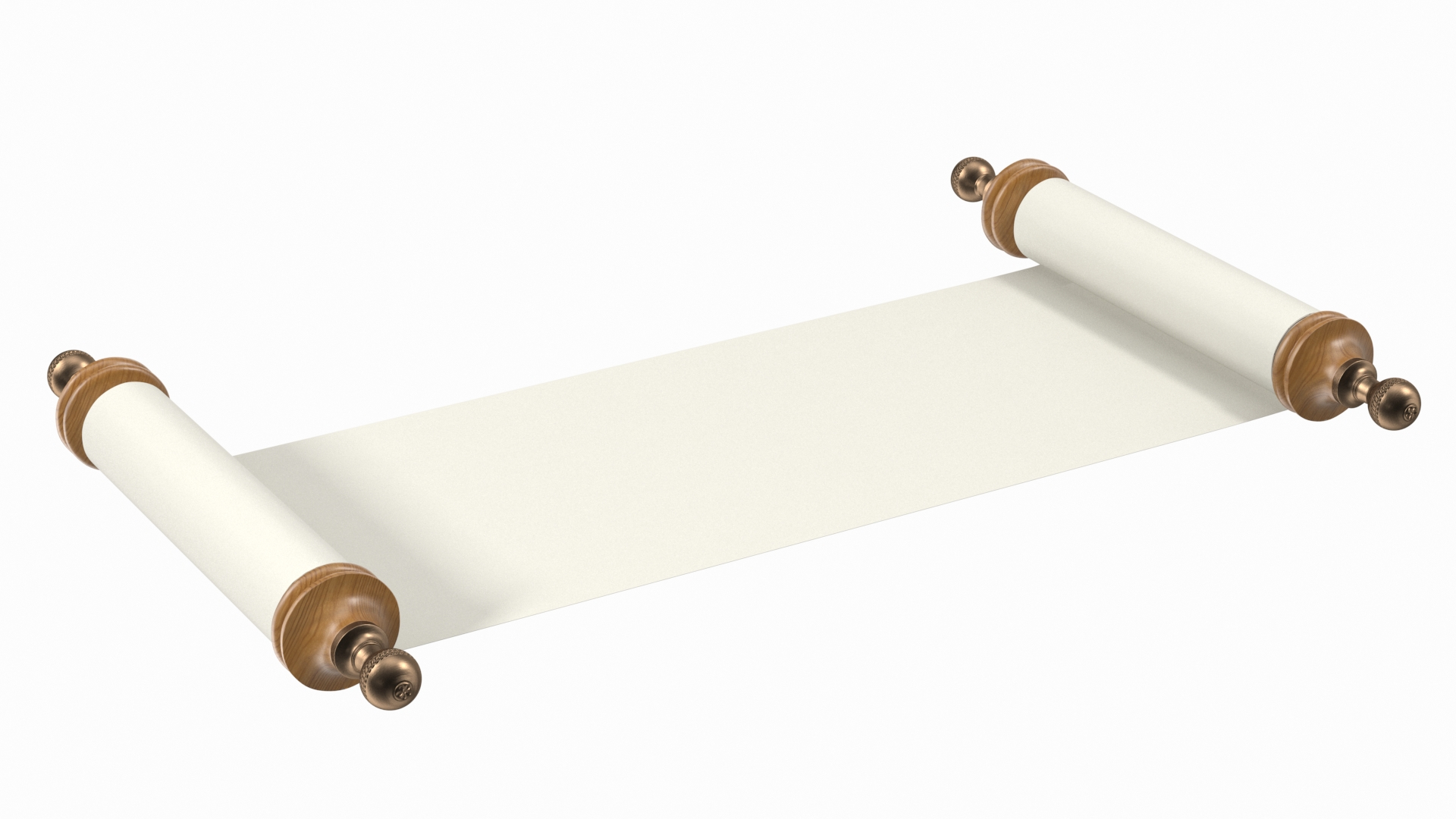 3D Unfolded Blank Paper Scroll - TurboSquid 1779276