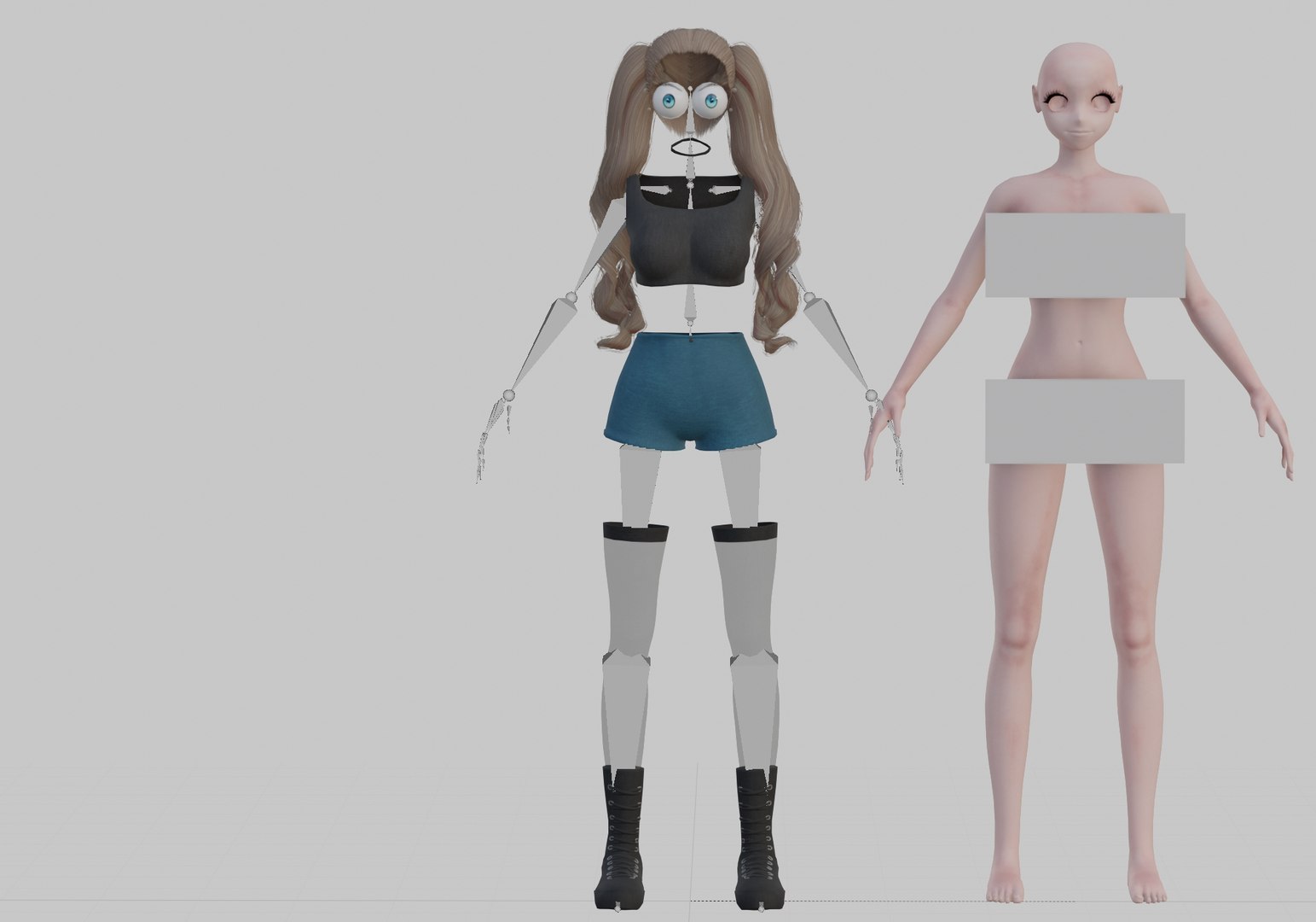 3D Anime Basic Girl V36995 - TurboSquid 2270332