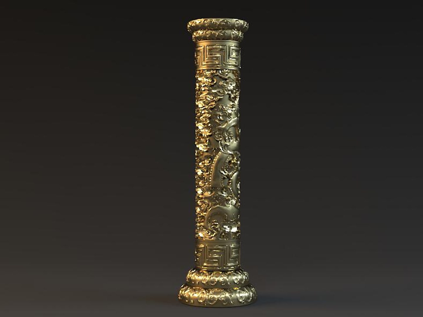 Panlong Gold Column Dragon 3D - TurboSquid 1633136
