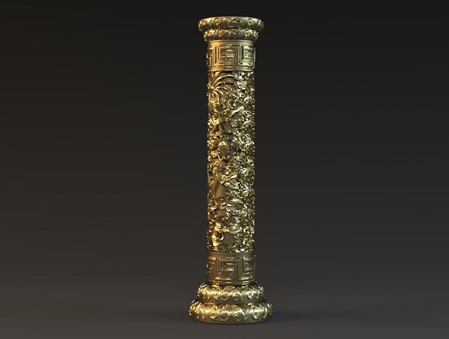 Panlong Gold Column Dragon 3D - TurboSquid 1633136