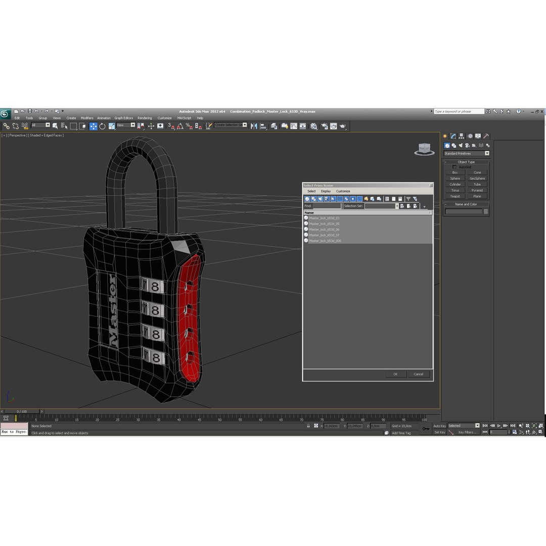 Combination Padlock Master Lock 3d Model