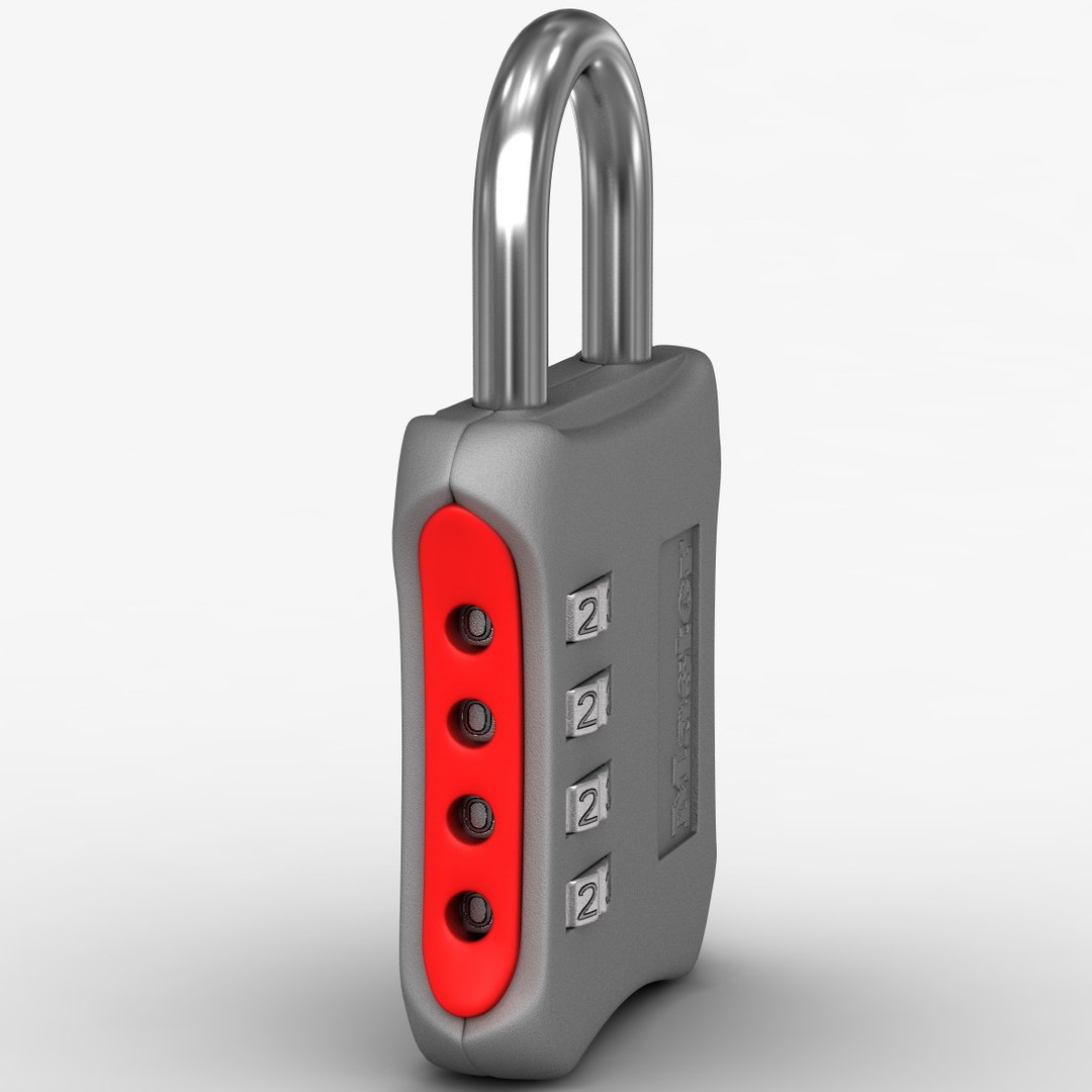 Combination Padlock Master Lock 3d Model