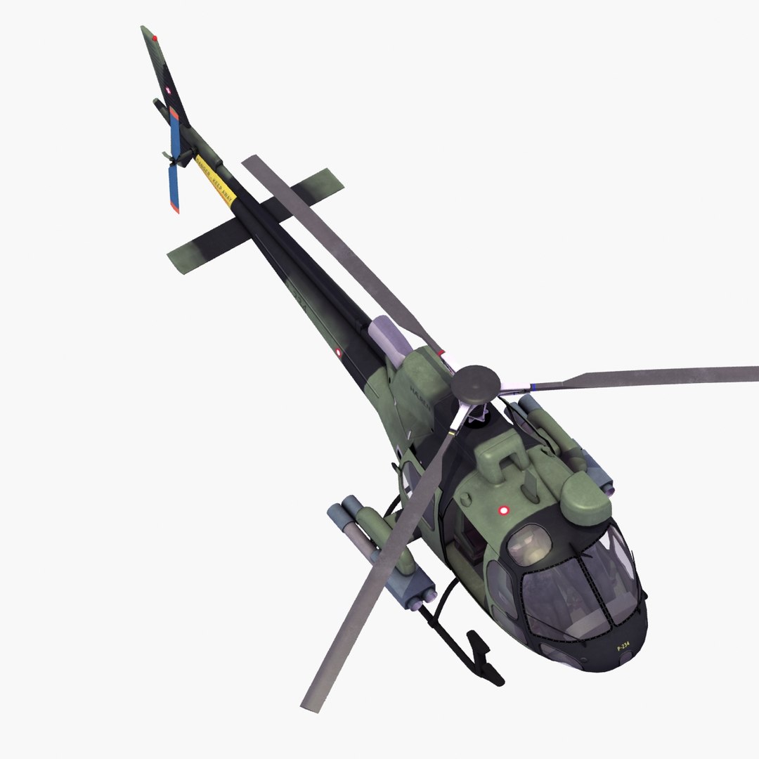 3d Model As550 C2 Fennec Helicopter