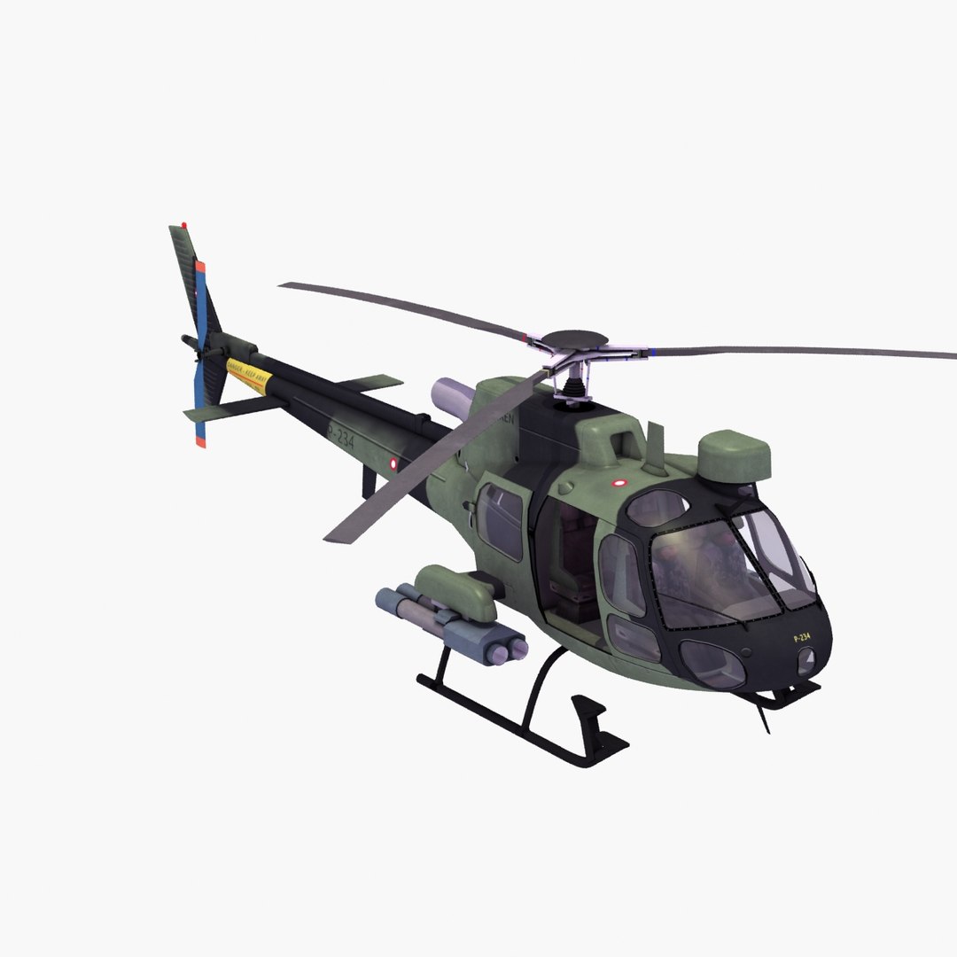 3d Model As550 C2 Fennec Helicopter