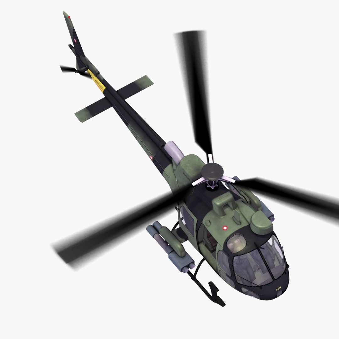 3d Model As550 C2 Fennec Helicopter
