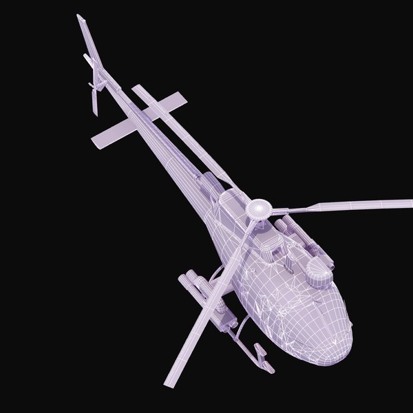 3d model as550 c2 fennec helicopter