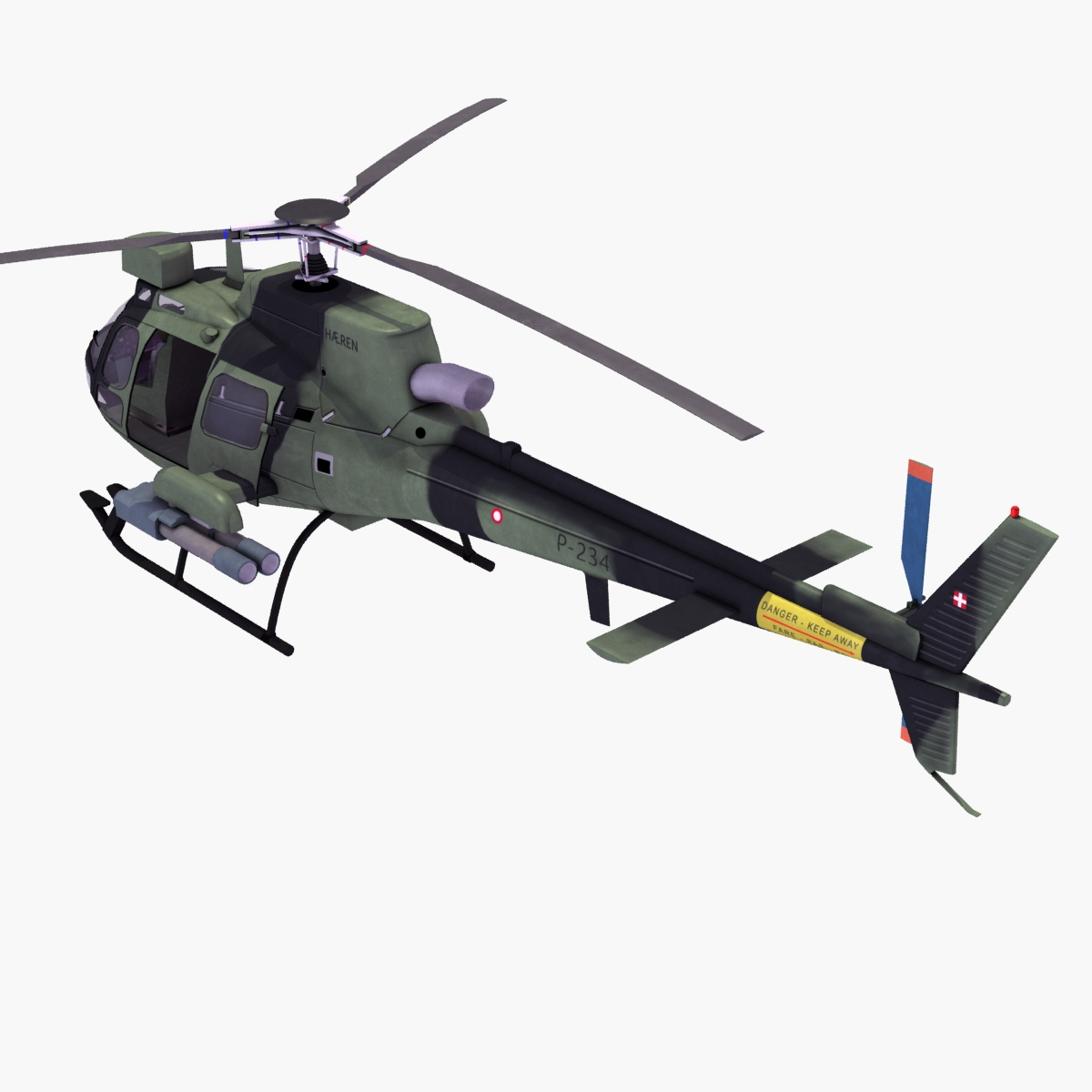 3d model as550 c2 fennec helicopter