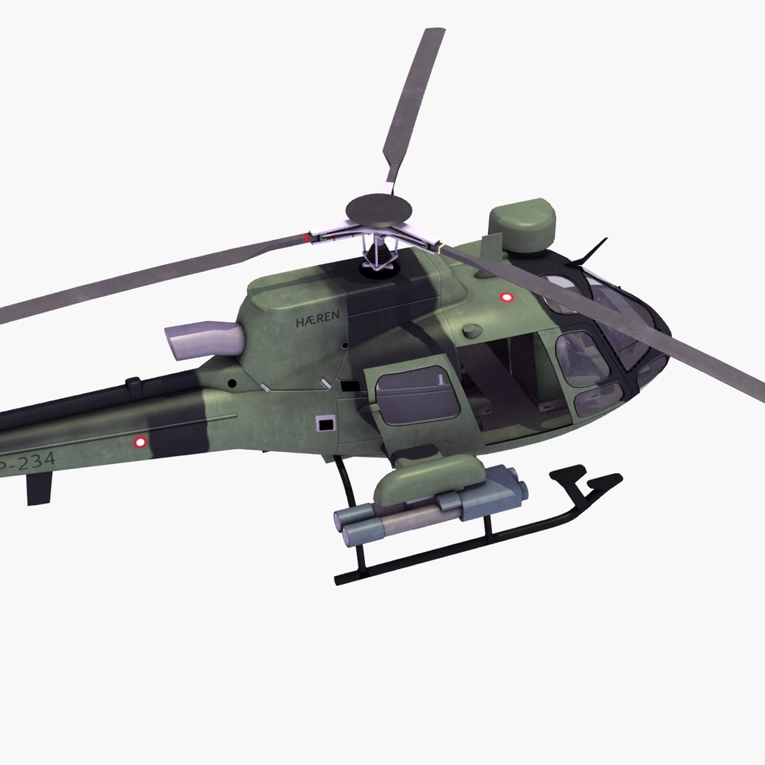 3d Model As550 C2 Fennec Helicopter