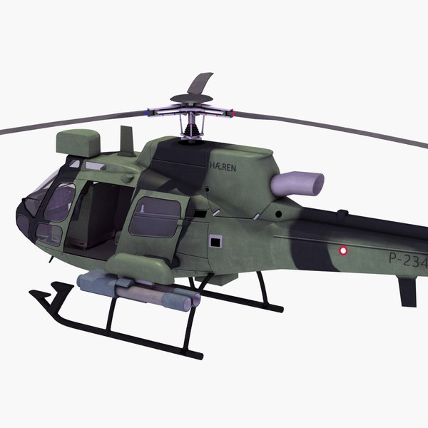 3d model as550 c2 fennec helicopter