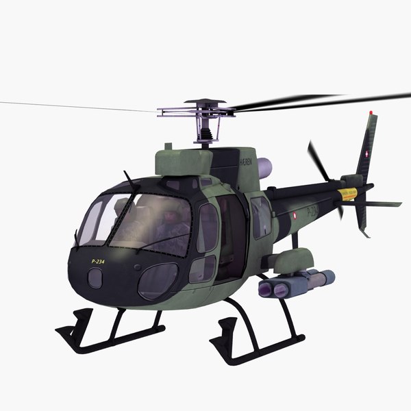 3d model as550 c2 fennec helicopter