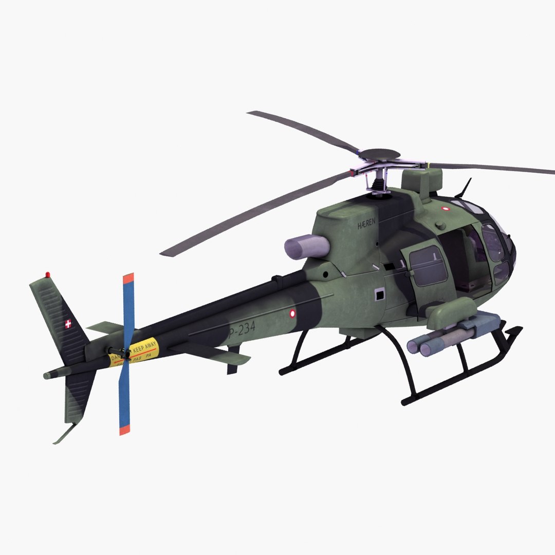 3d Model As550 C2 Fennec Helicopter