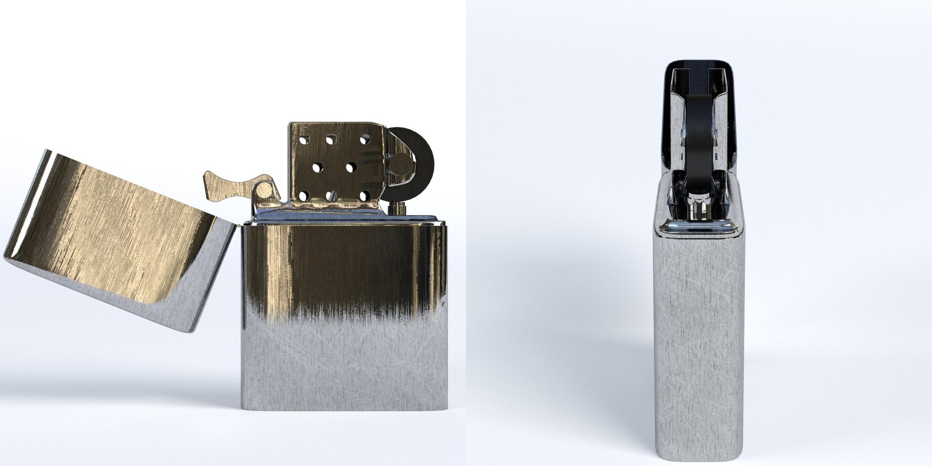 Metal Lighter Model - TurboSquid 1372795