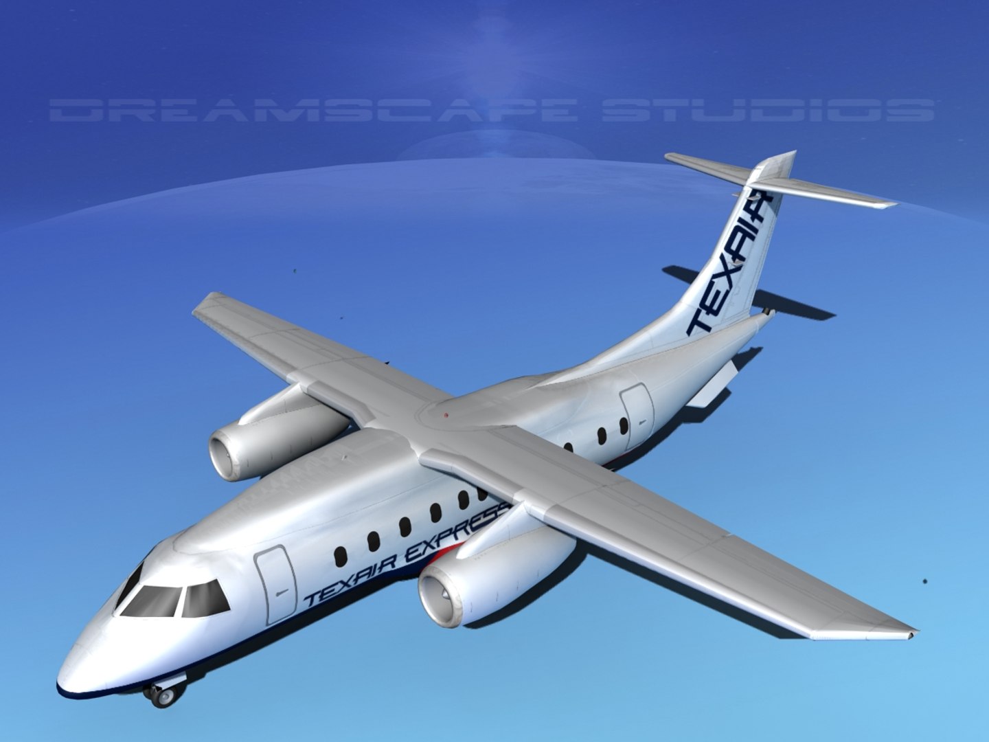 3d Model Airlines 328jet Jet Aircraft