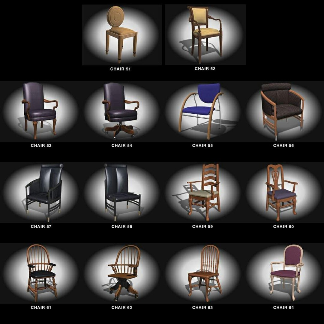 Chair Furniture Collections 3d Model
