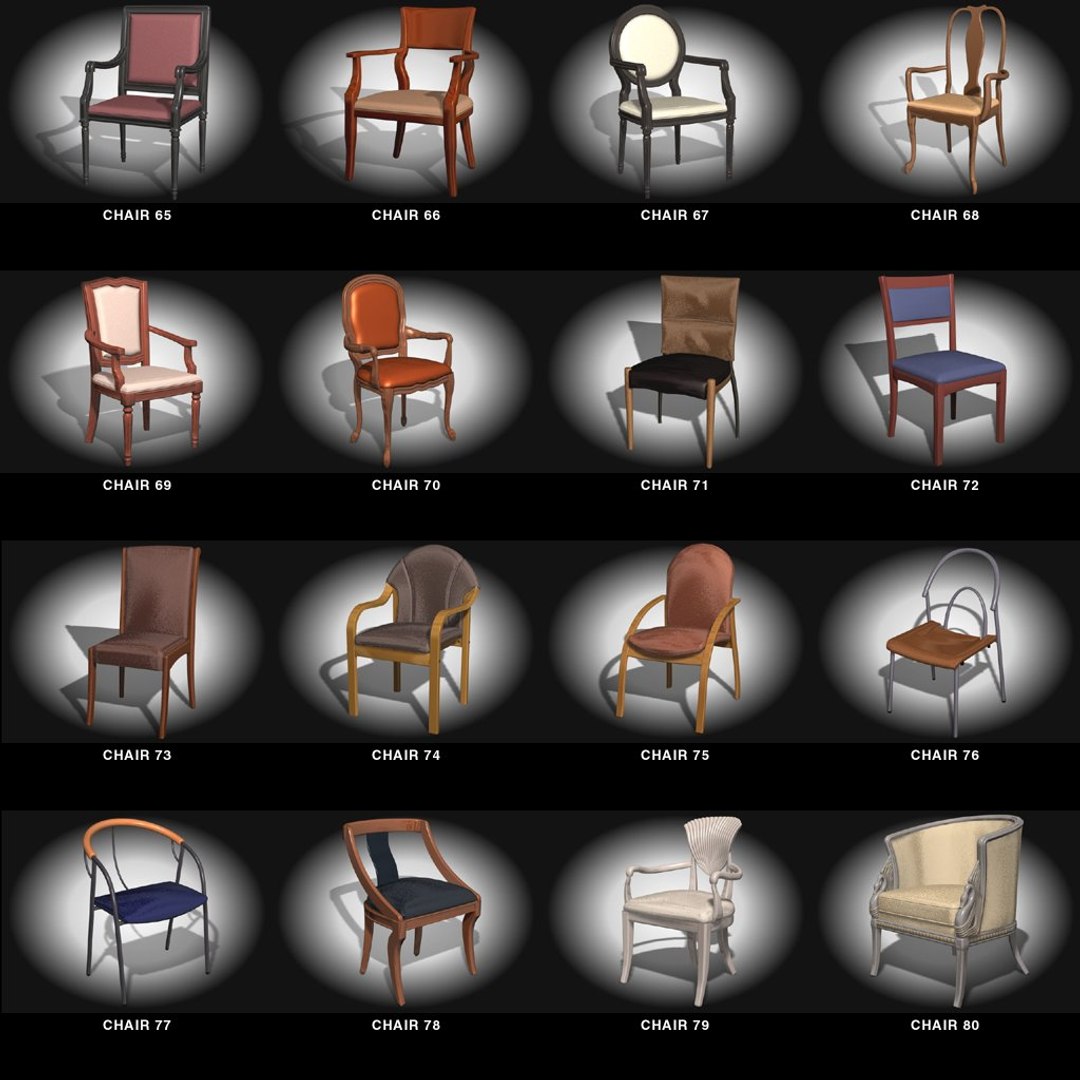 Chair Furniture Collections 3d Model