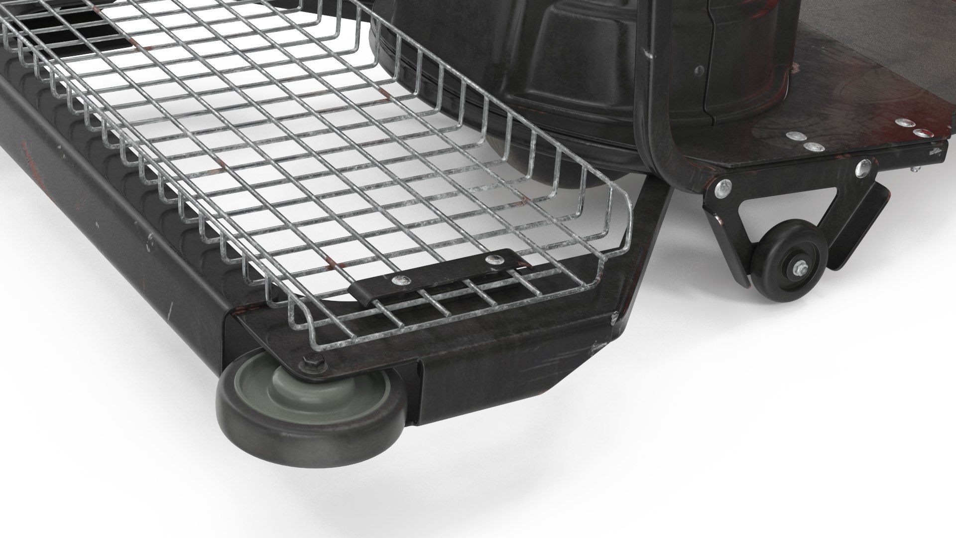 3D Electric Shopping Cart SmartKART Red Dirty - TurboSquid 2054532