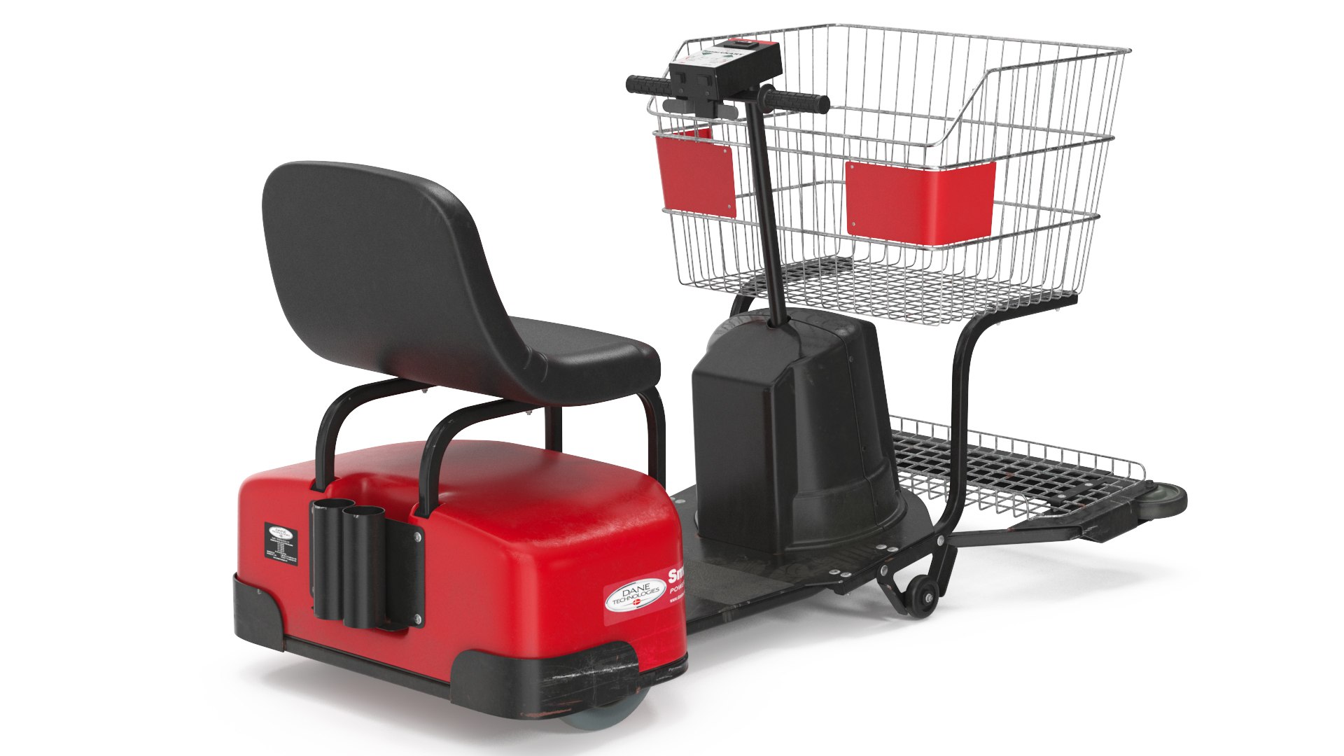 3D Electric Shopping Cart SmartKART Red Dirty - TurboSquid 2054532