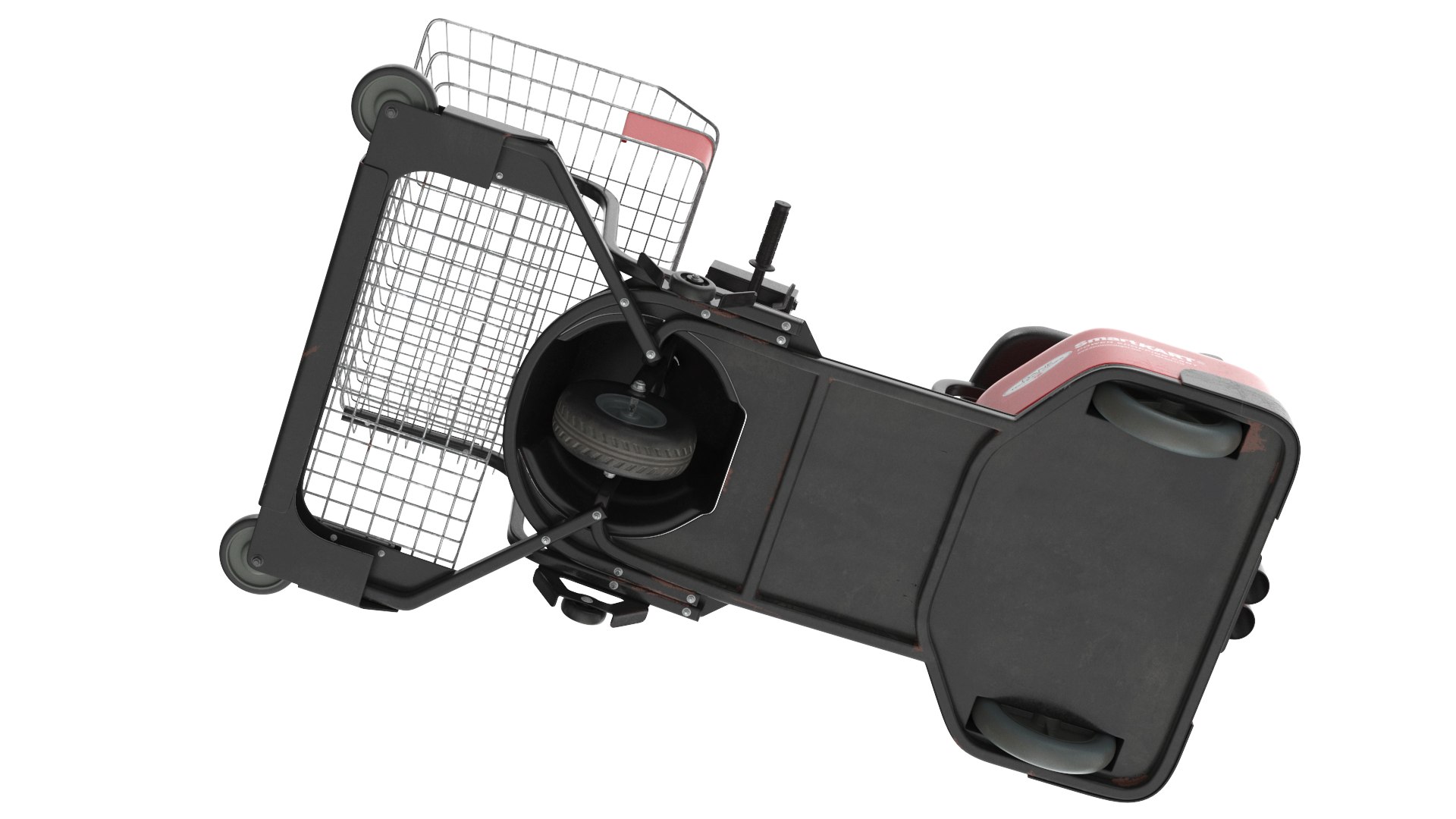 3D Electric Shopping Cart SmartKART Red Dirty - TurboSquid 2054532