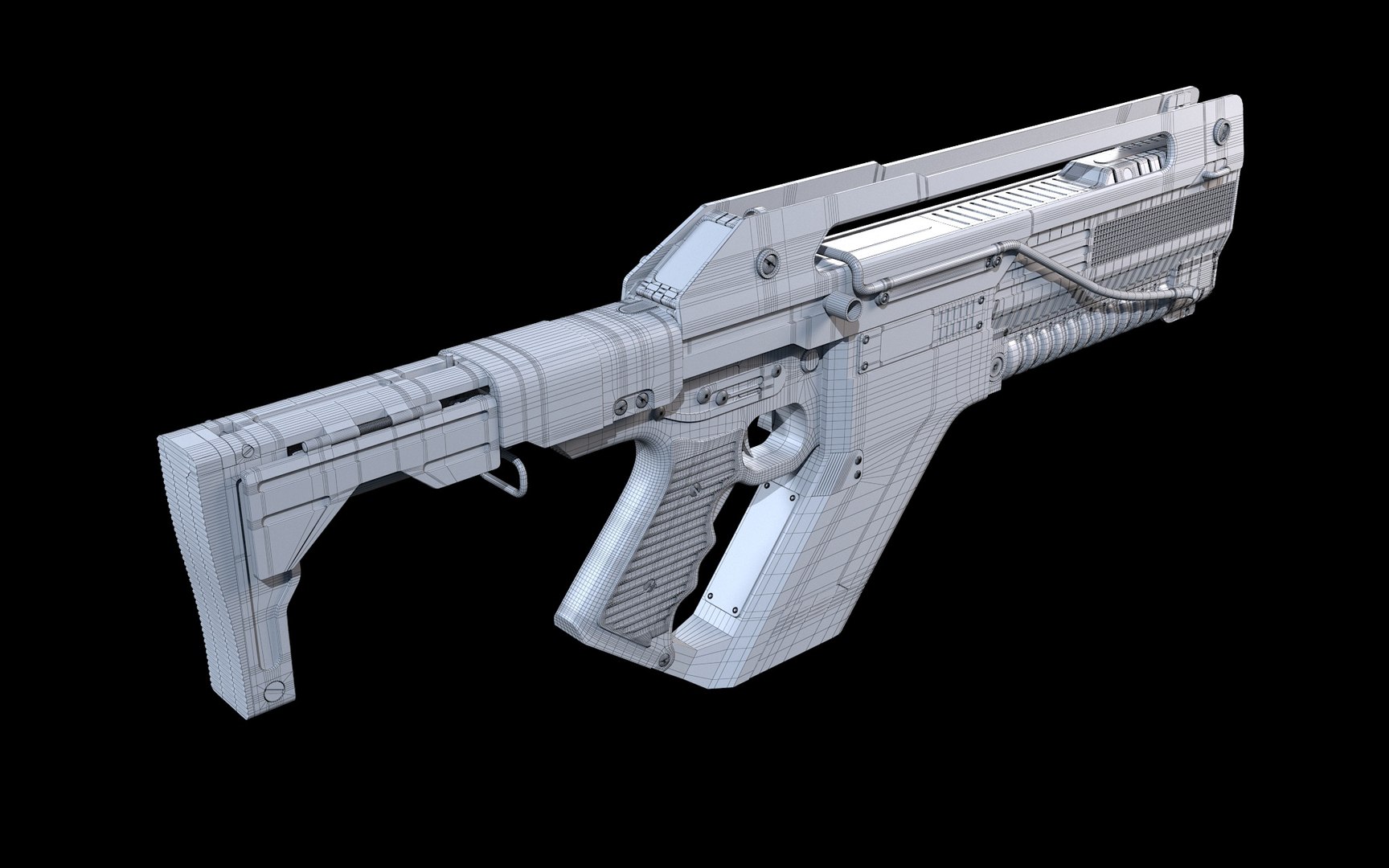 3D F44AA Pulse Rifle Alien Romulus - TurboSquid 2280000