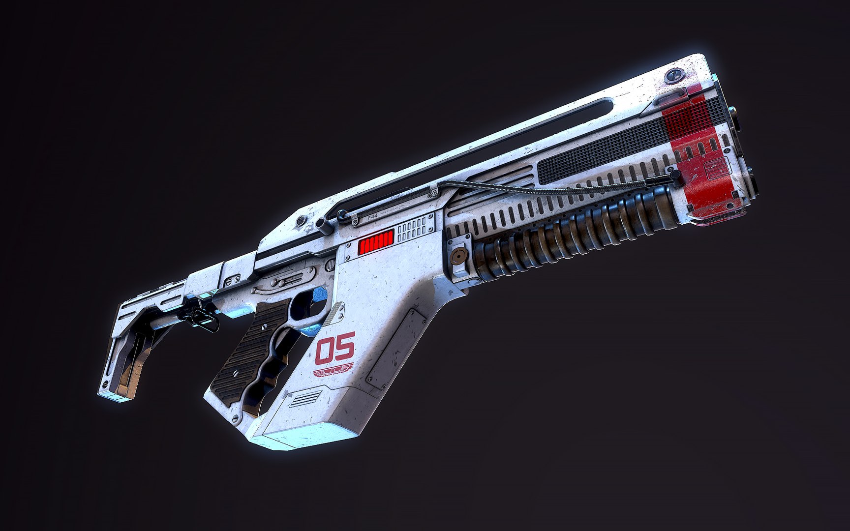 3D F44AA Pulse Rifle Alien Romulus - TurboSquid 2280000