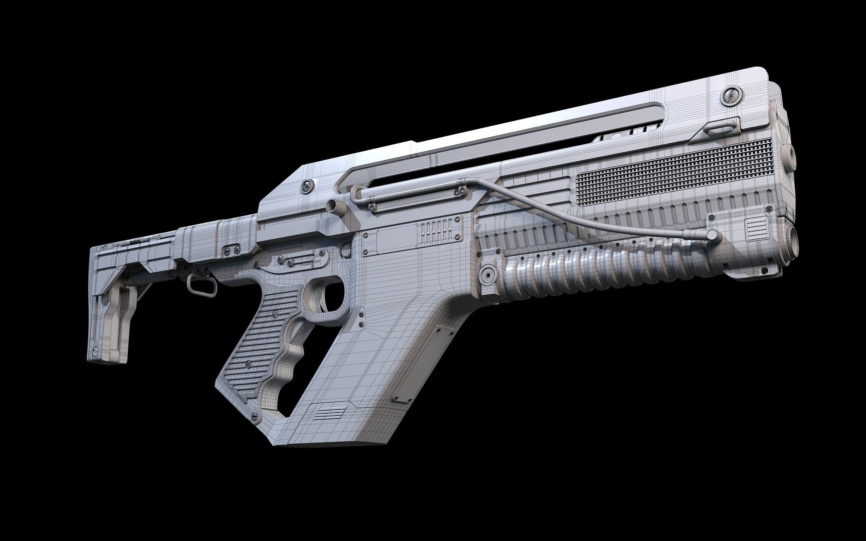 3D F44AA Pulse Rifle Alien Romulus - TurboSquid 2280000