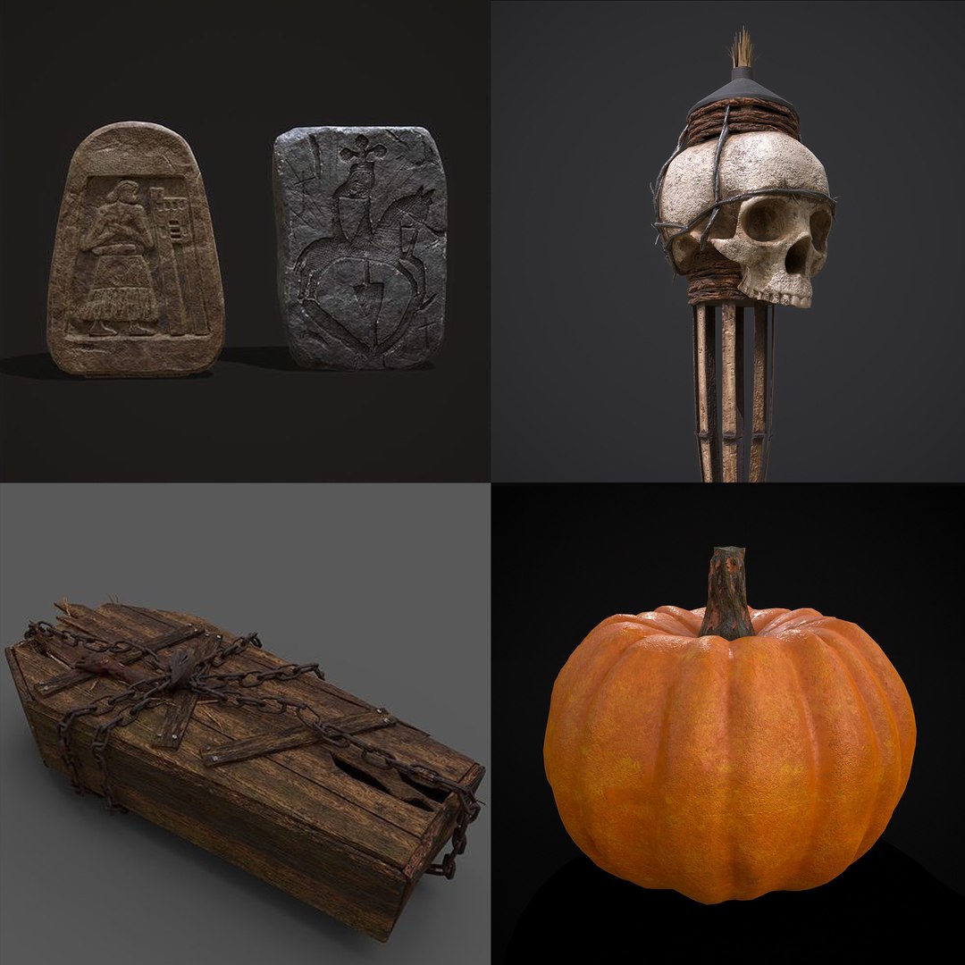 Halloween Prop Mix Nine 3D Model - TurboSquid 2035115