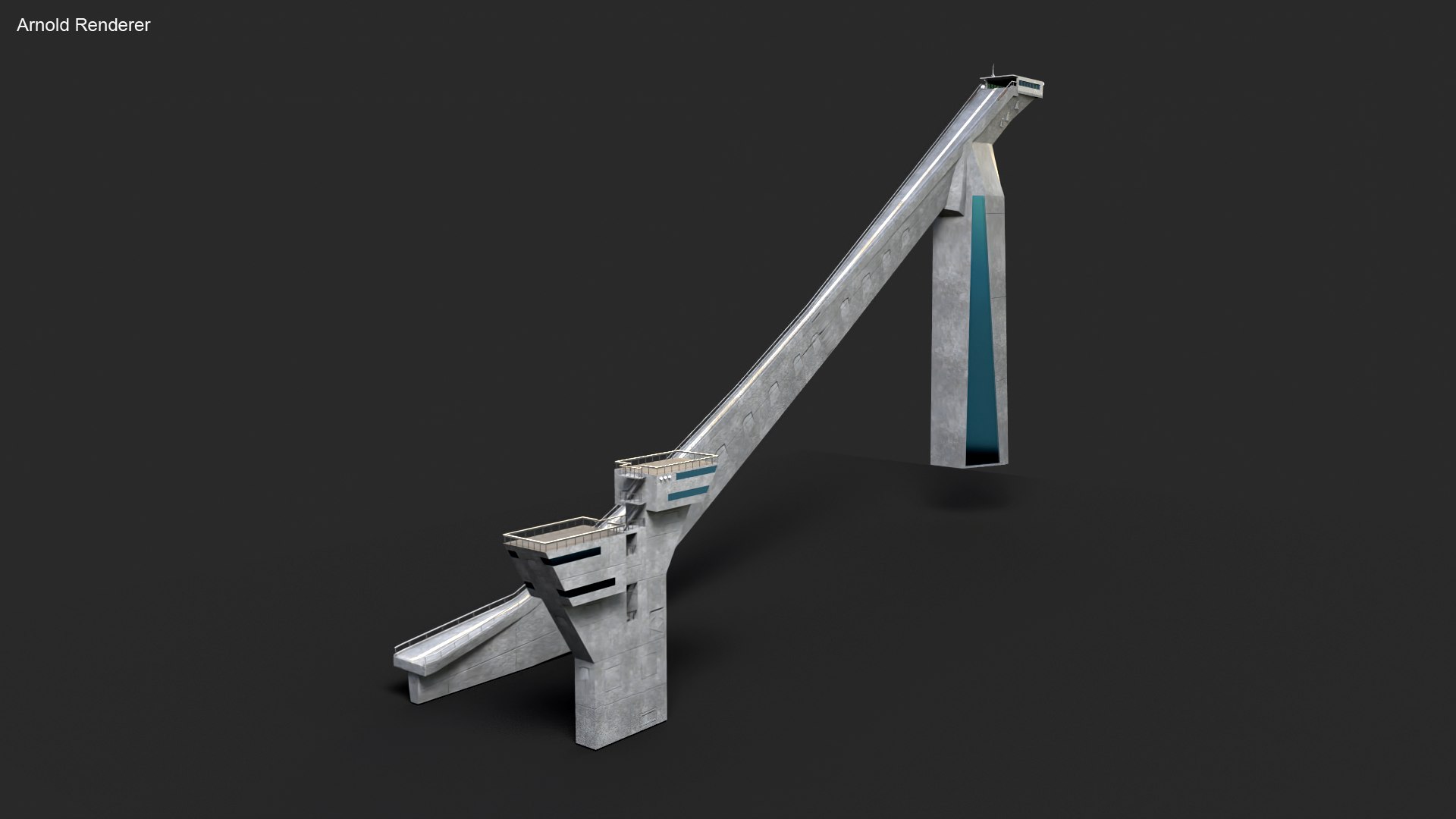 Ski Jumping Ramp And Judges Tower 3D - TurboSquid 2136068