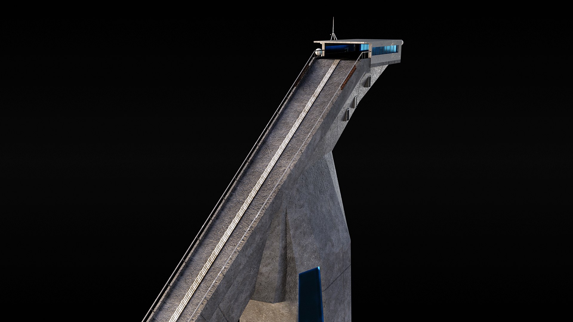 Ski Jumping Ramp And Judges Tower 3D - TurboSquid 2136068