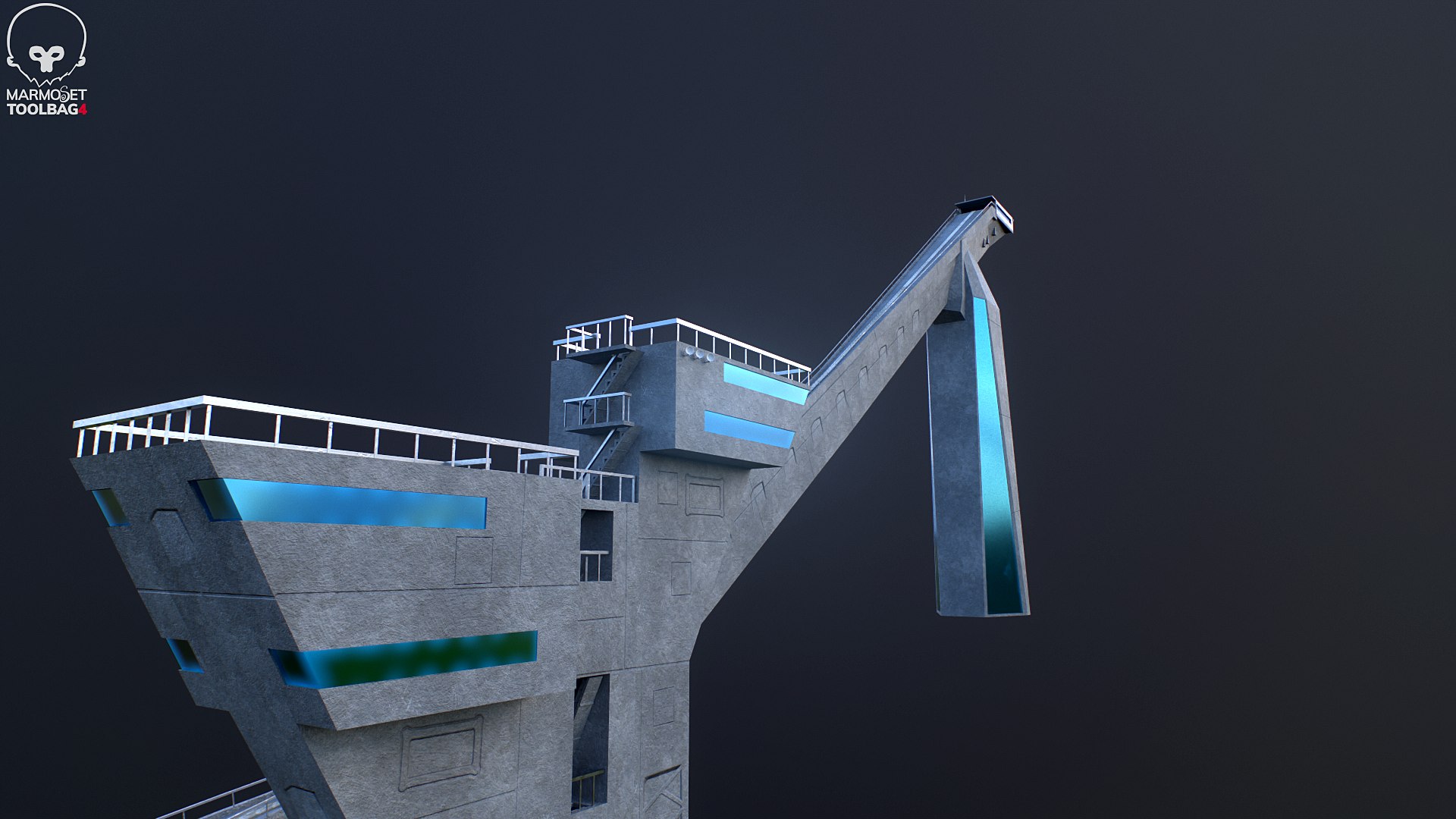Ski Jumping Ramp And Judges Tower 3D - TurboSquid 2136068