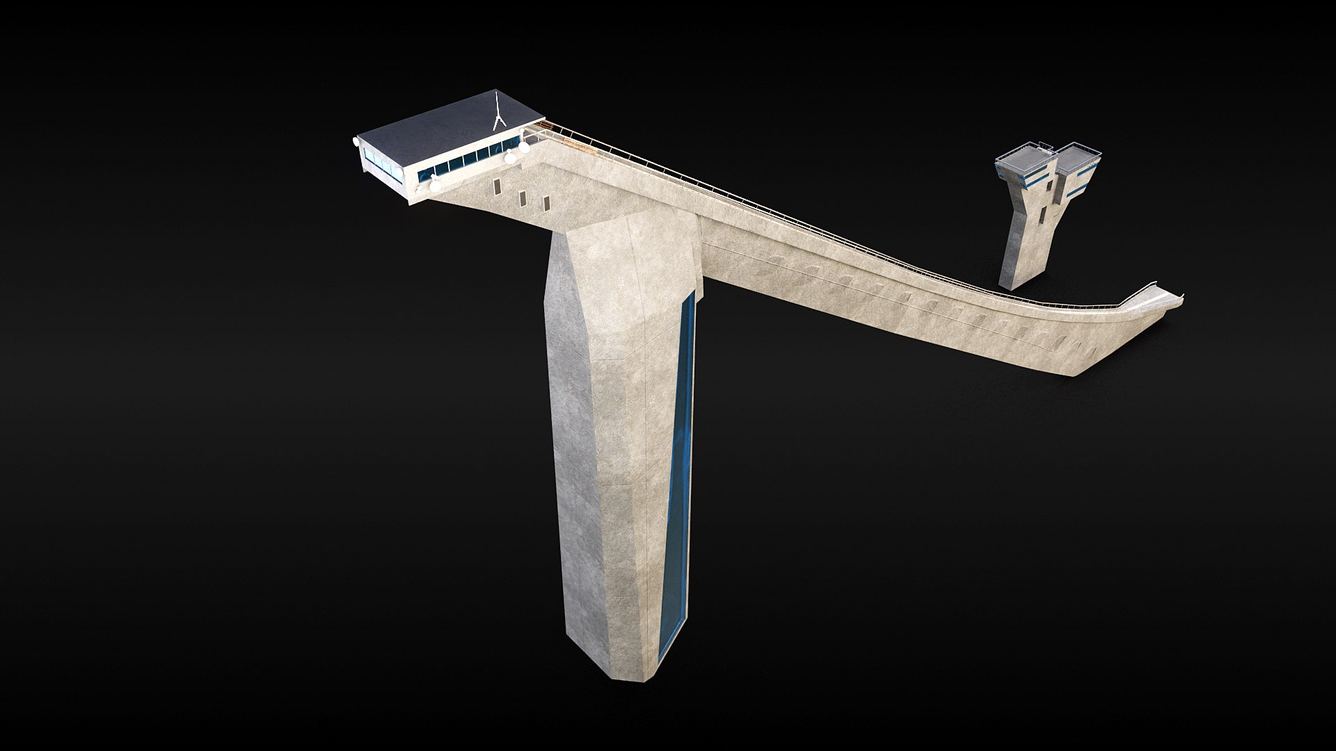 Ski Jumping Ramp And Judges Tower 3D - TurboSquid 2136068