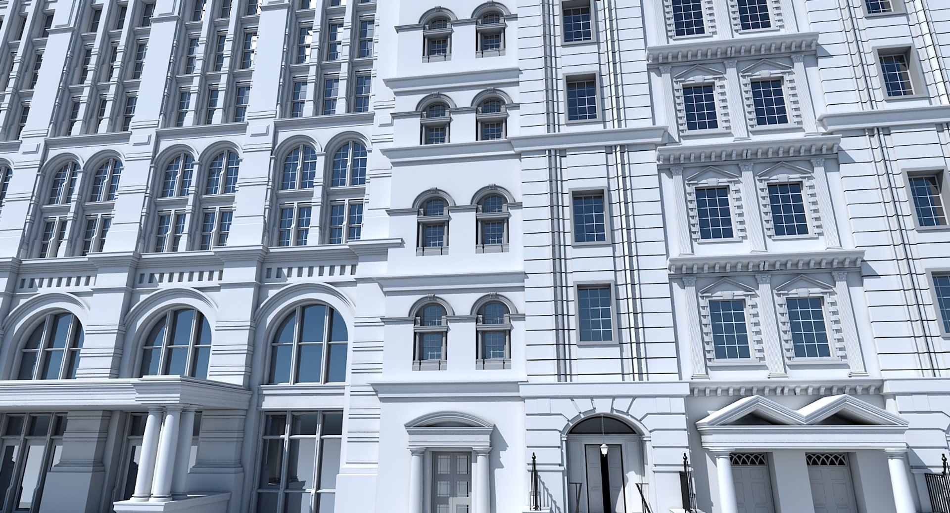 Tenement Building Facades 3D Model - TurboSquid 1303458