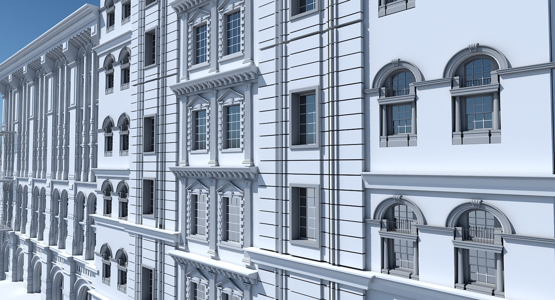 Tenement Building Facades 3D Model - TurboSquid 1303458