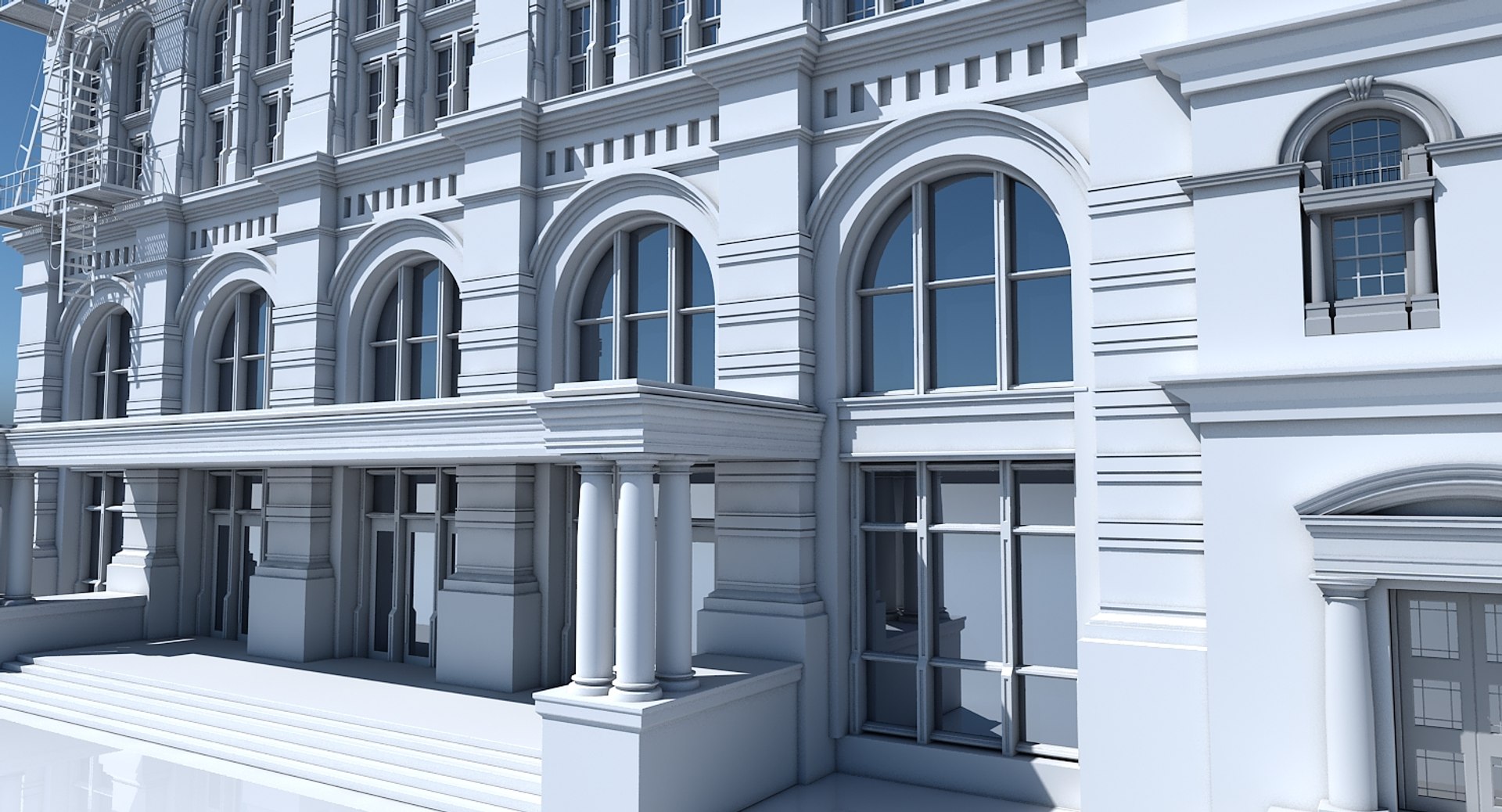 Tenement Building Facades 3D Model - TurboSquid 1303458