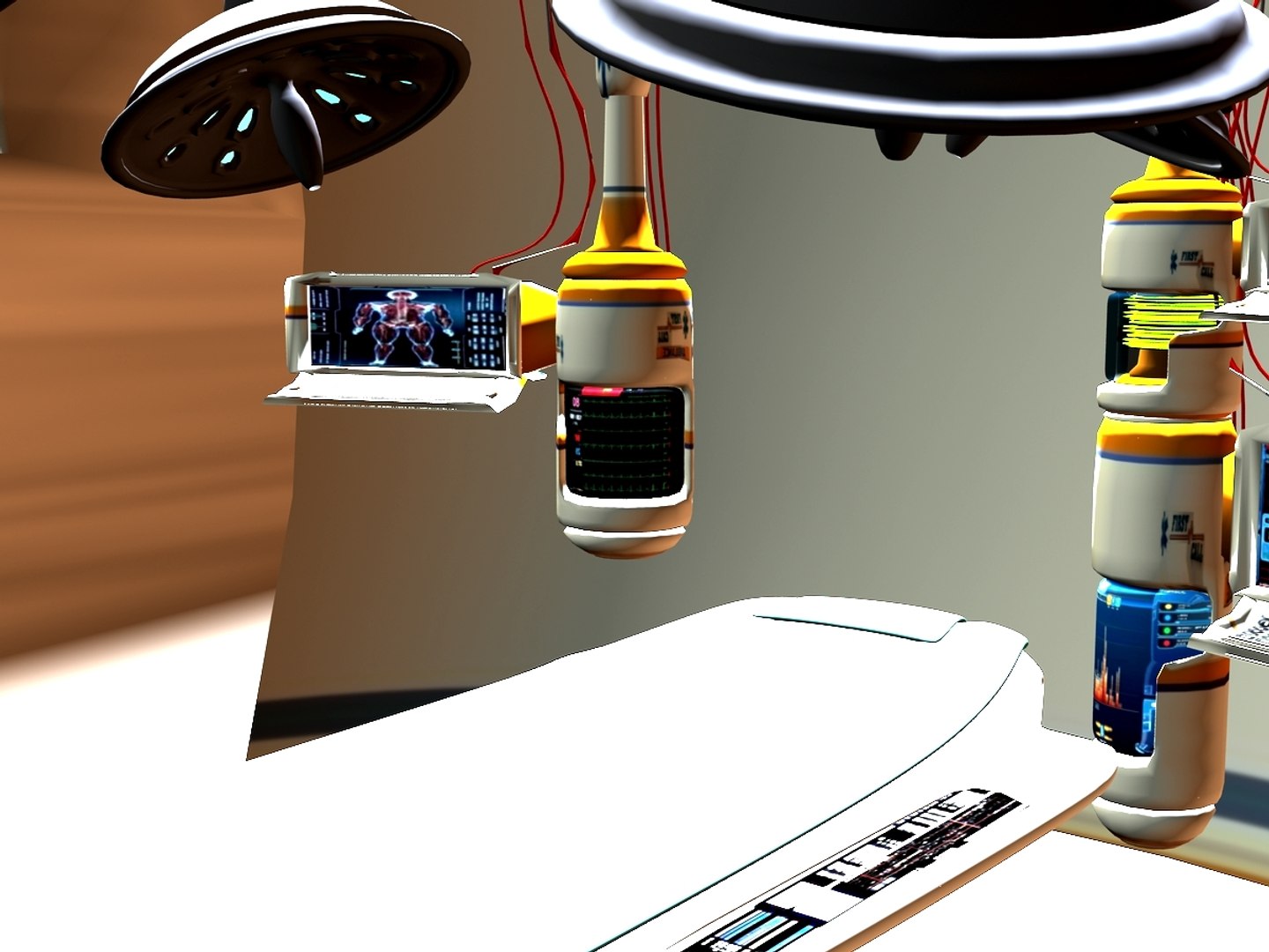 spaceship medical emergency 3d obj