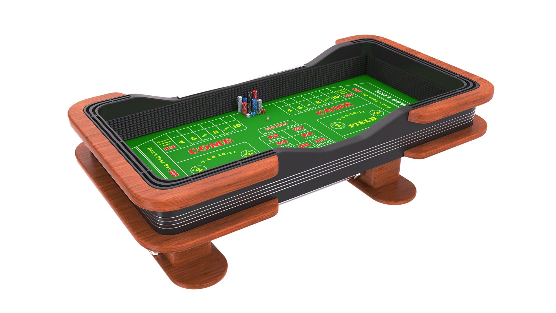 3D Model Craps Table - TurboSquid 1879395