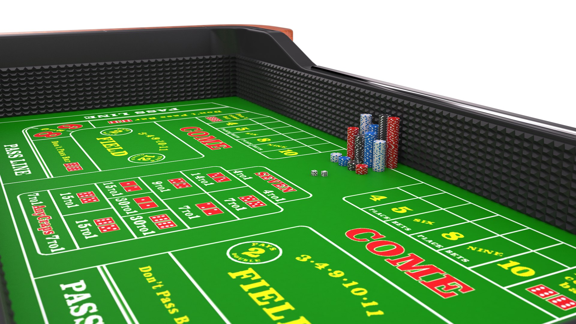 3D Model Craps Table - TurboSquid 1879395