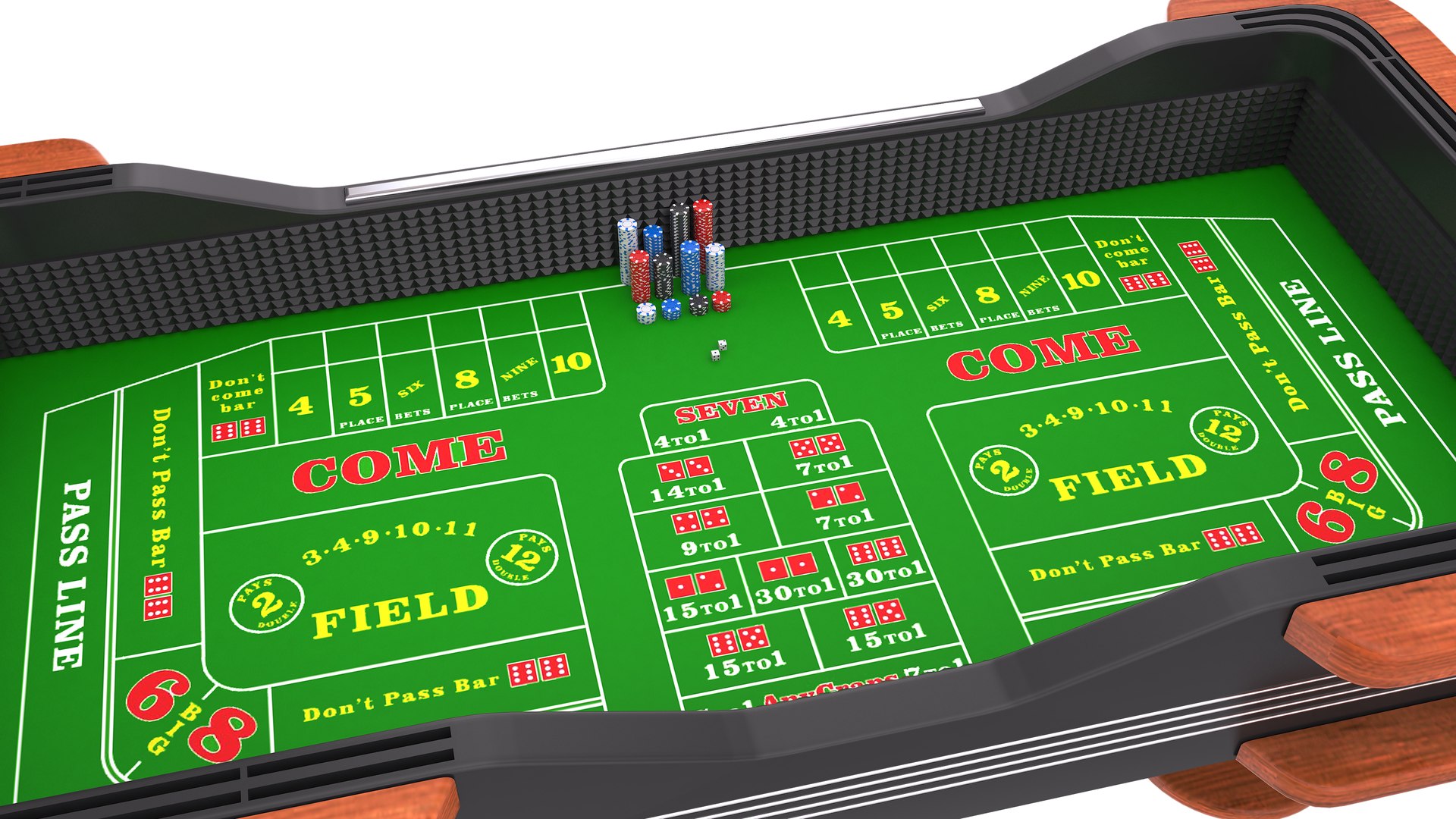 3D Model Craps Table - TurboSquid 1879395