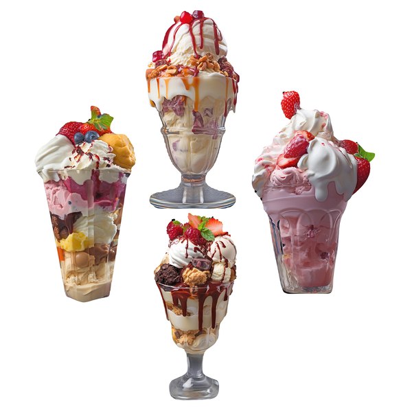 modelo 3d Chocolate Ice Cream PACK 4 - TurboSquid 2093876