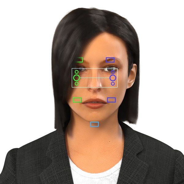 3d model business woman mediterranean rigged