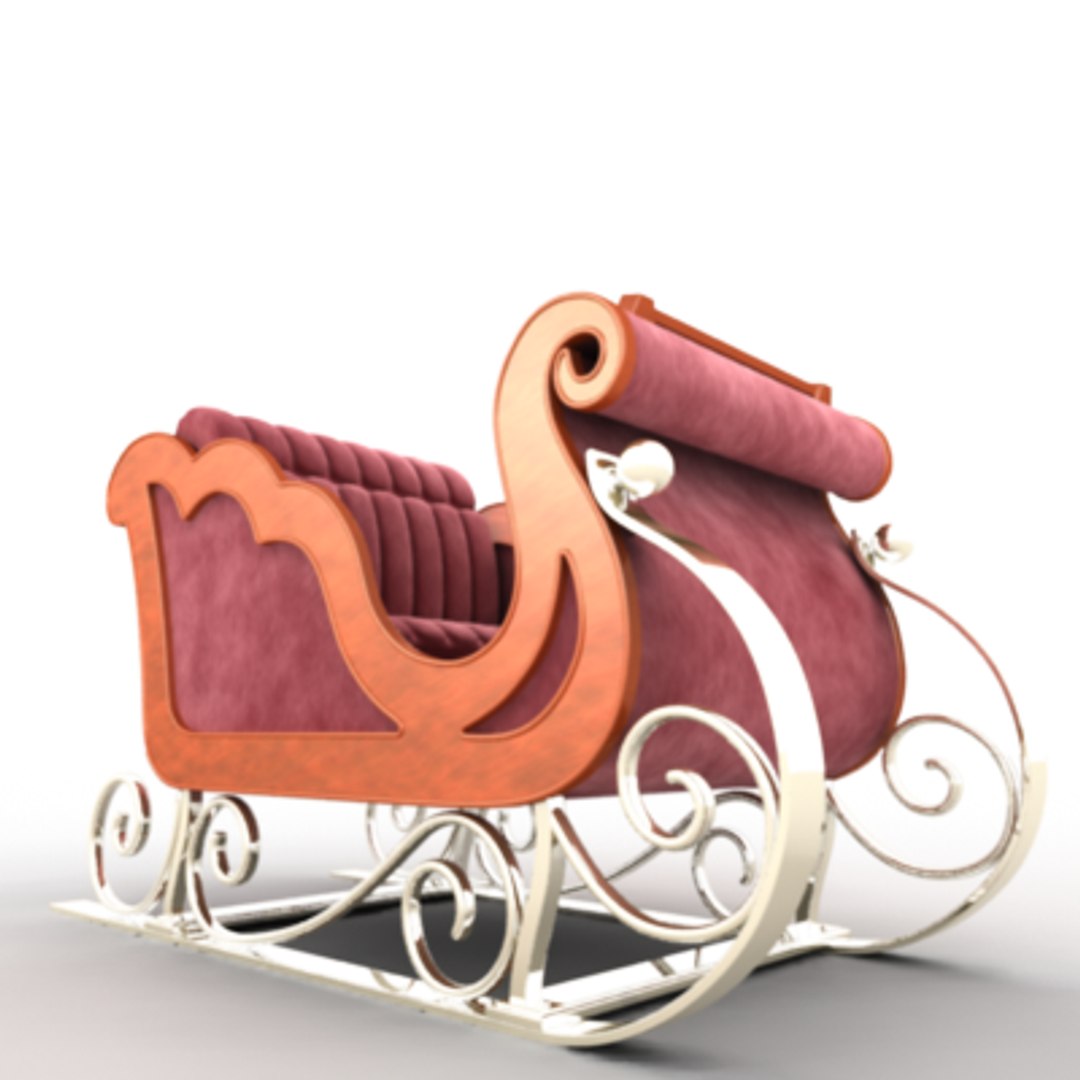 Sleigh Santa Clause 3d Model