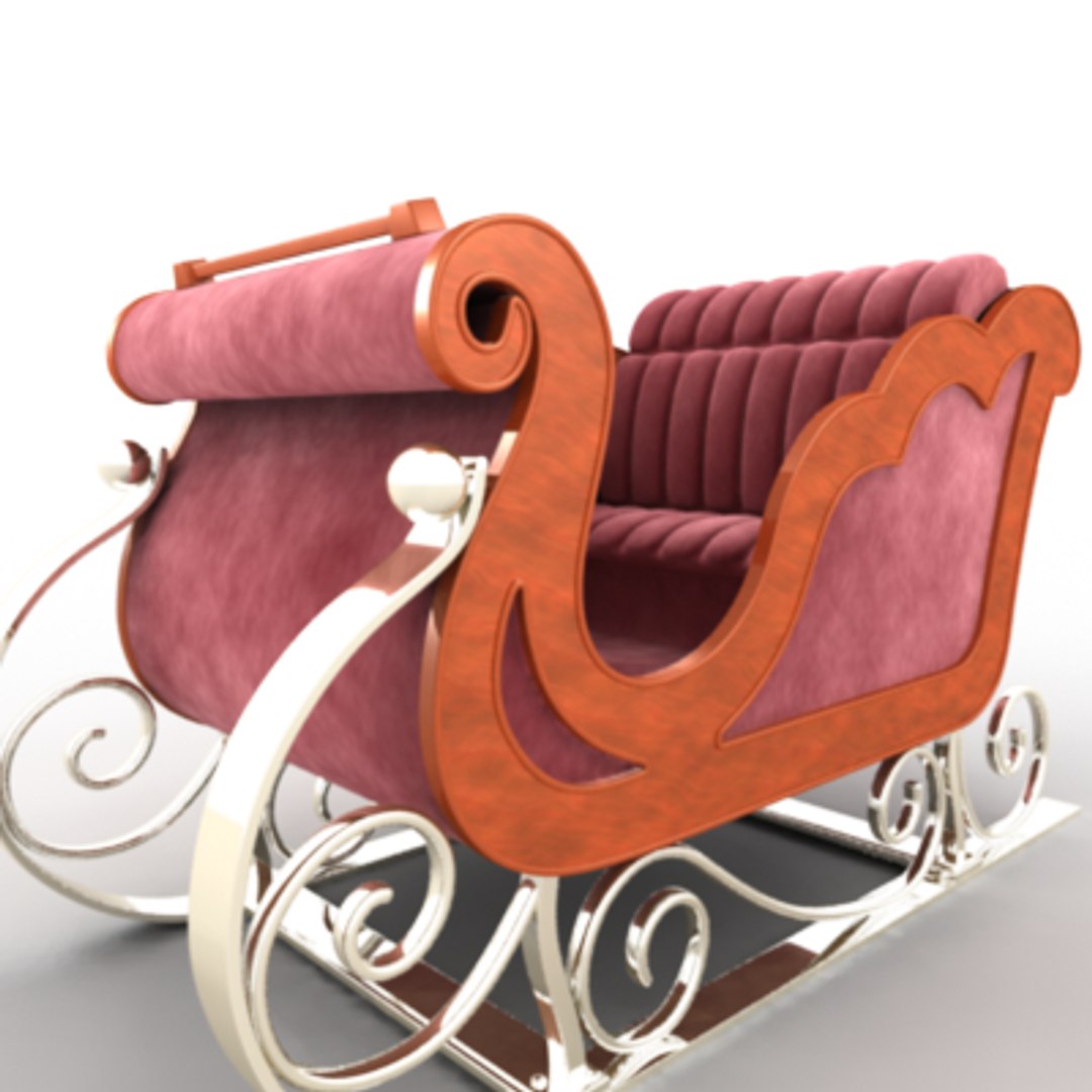 Sleigh Santa Clause 3d Model