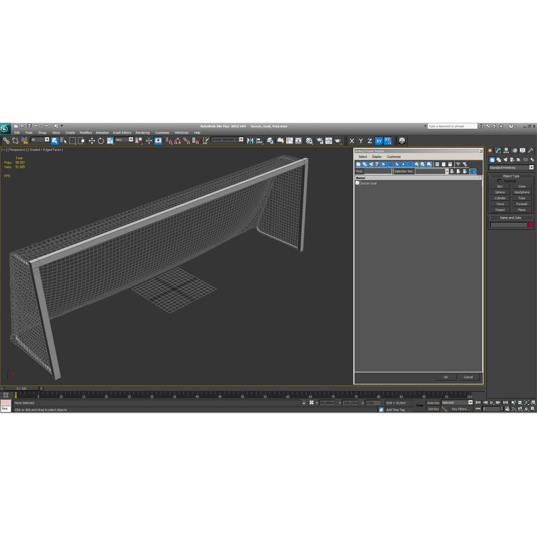 3d soccer goal model