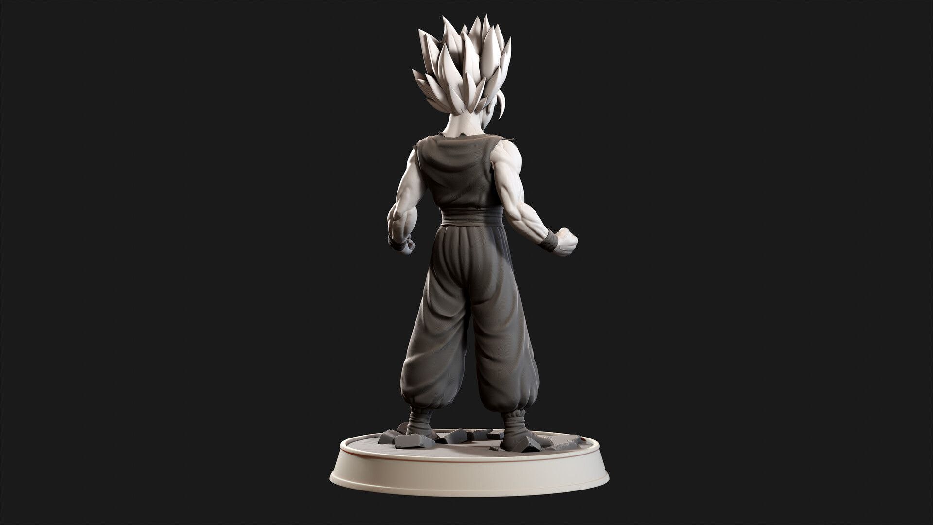 3D dragon ball gohan ssj2 3D PRINT - TurboSquid 2112670