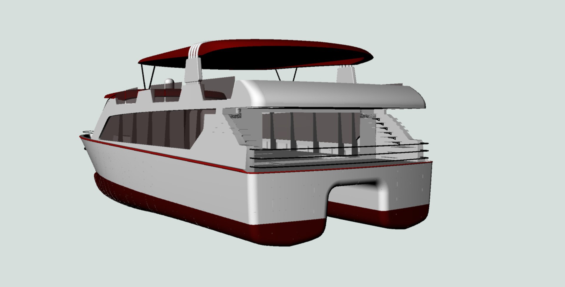 3d Model Of Catamaran