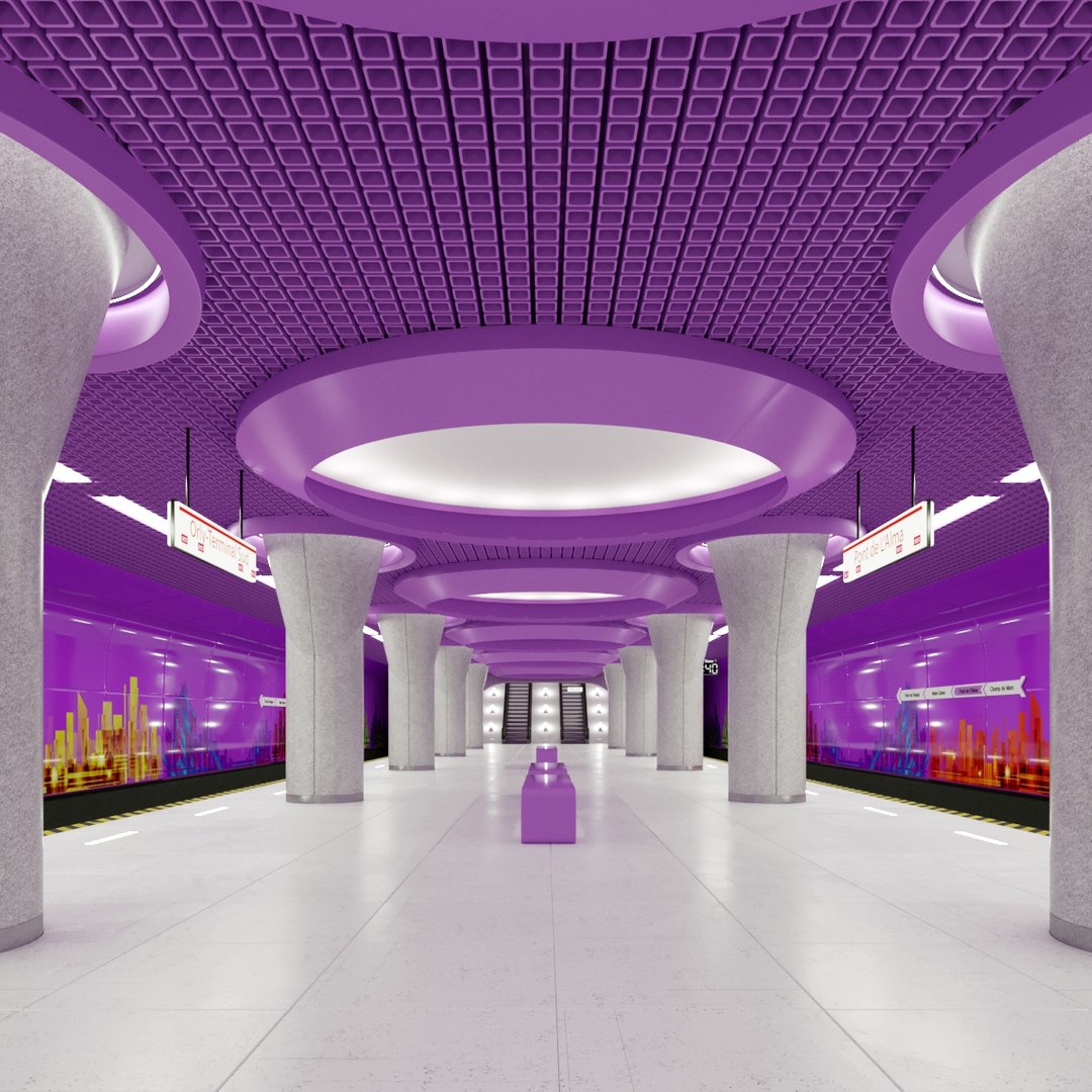 Subway Station 3D Model - TurboSquid 1445618