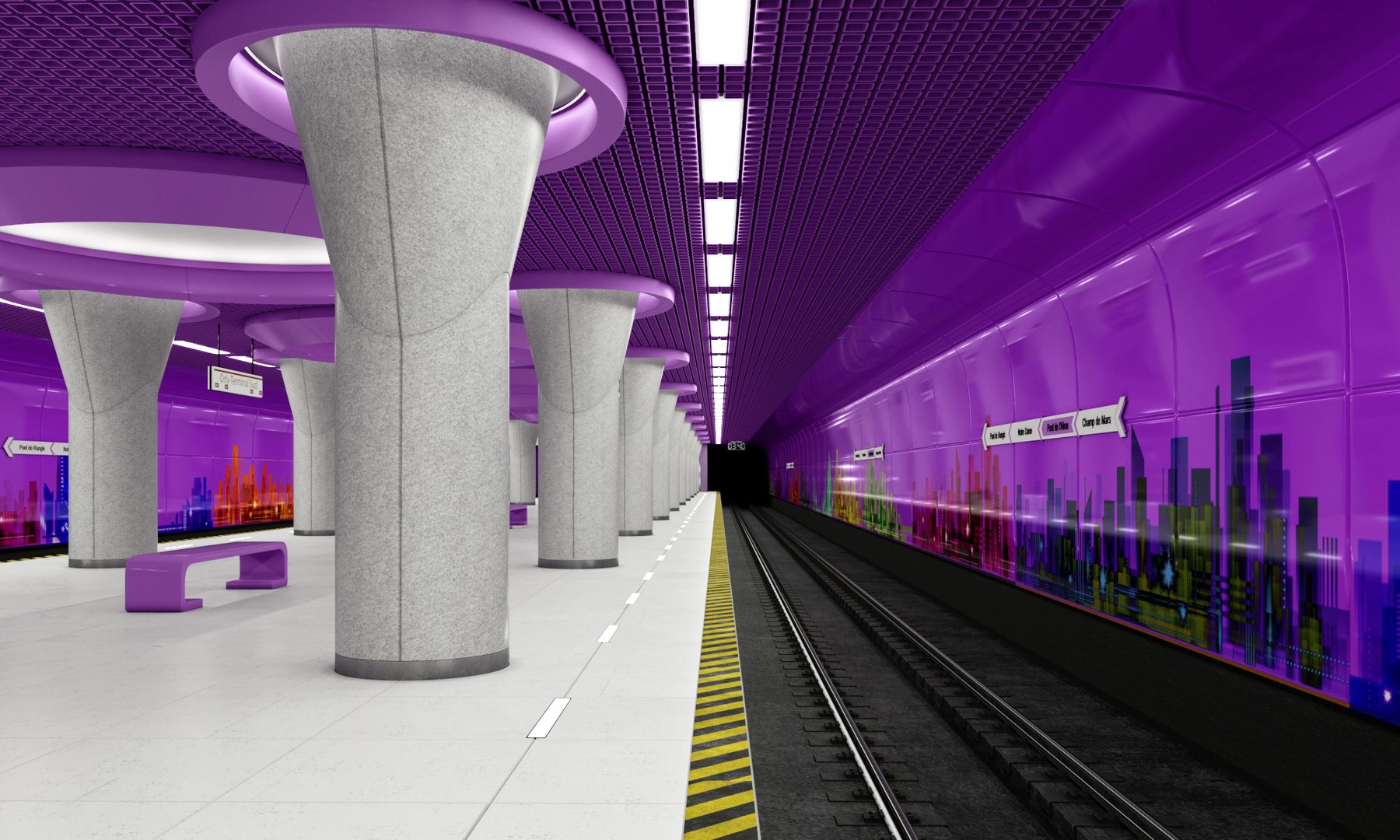Subway Station 3D Model - TurboSquid 1445618