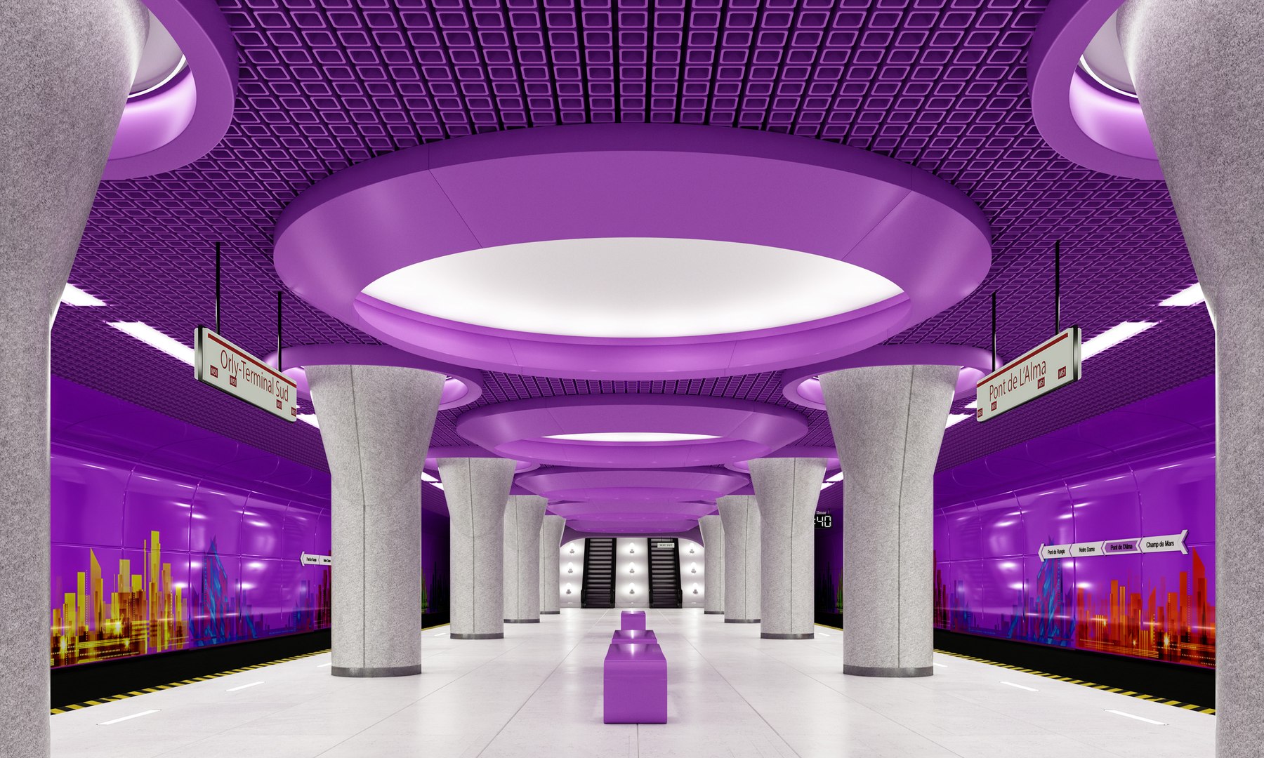 Subway Station 3D Model - TurboSquid 1445618
