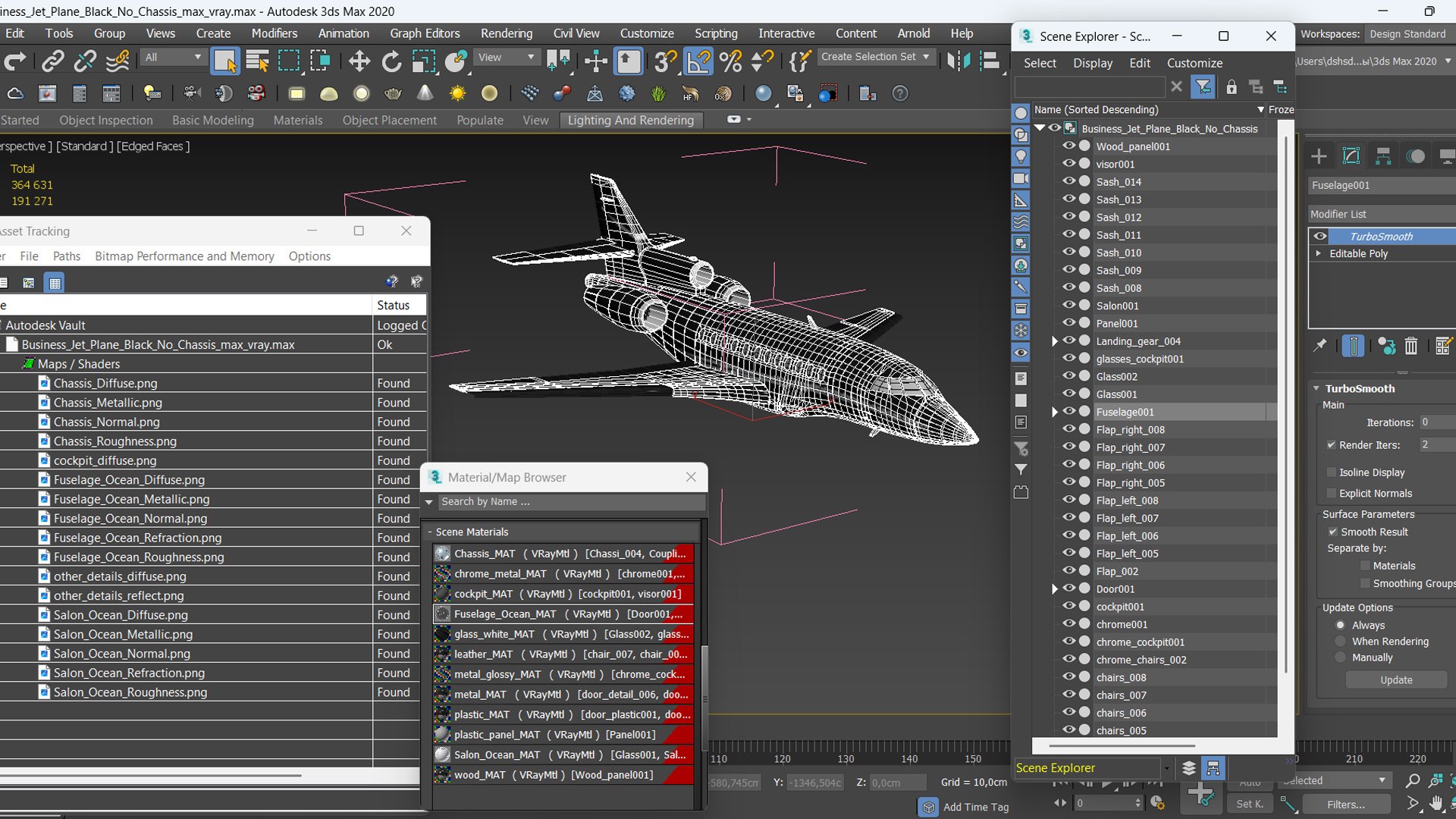 Business Jet Plane Black No Chassis 3D - TurboSquid 2384593