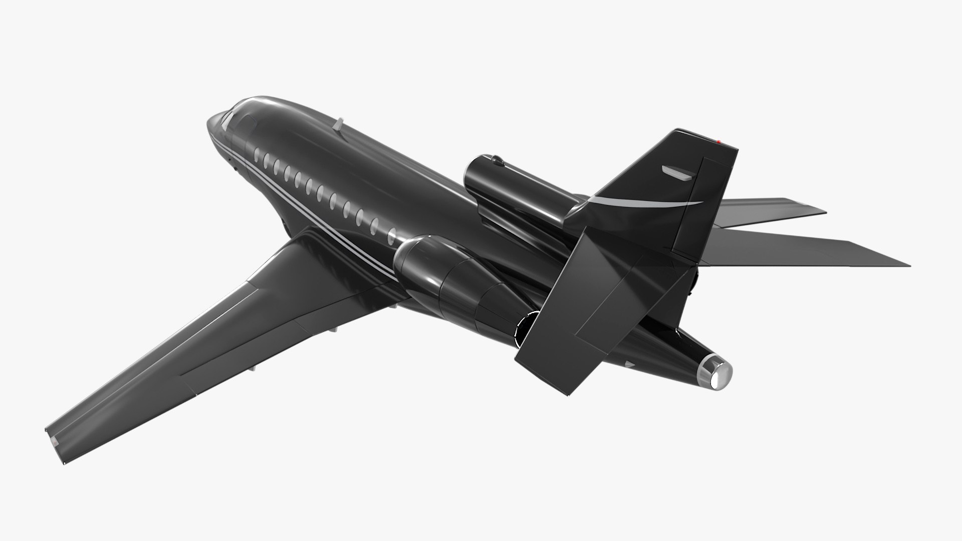 Business Jet Plane Black No Chassis 3D - TurboSquid 2384593
